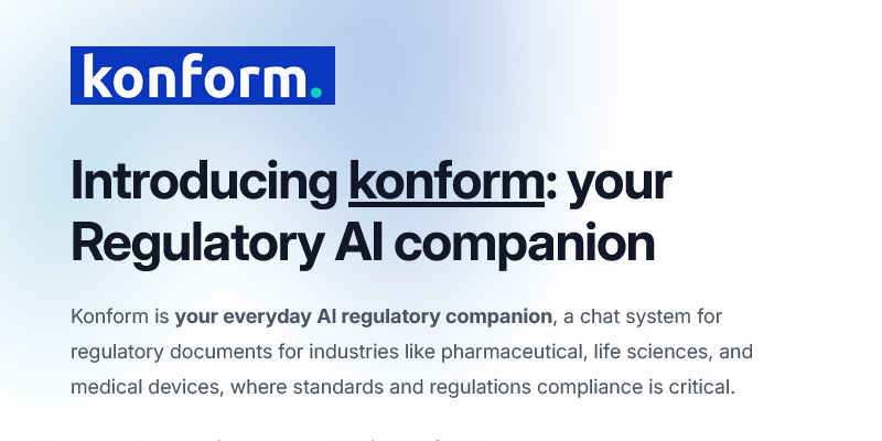konform.ai the regulatory AI companion | by nexens